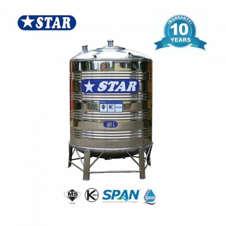 STAR SUS304 Stainless Steel Water Tank (Tangki Air) – Round Bottom With ...